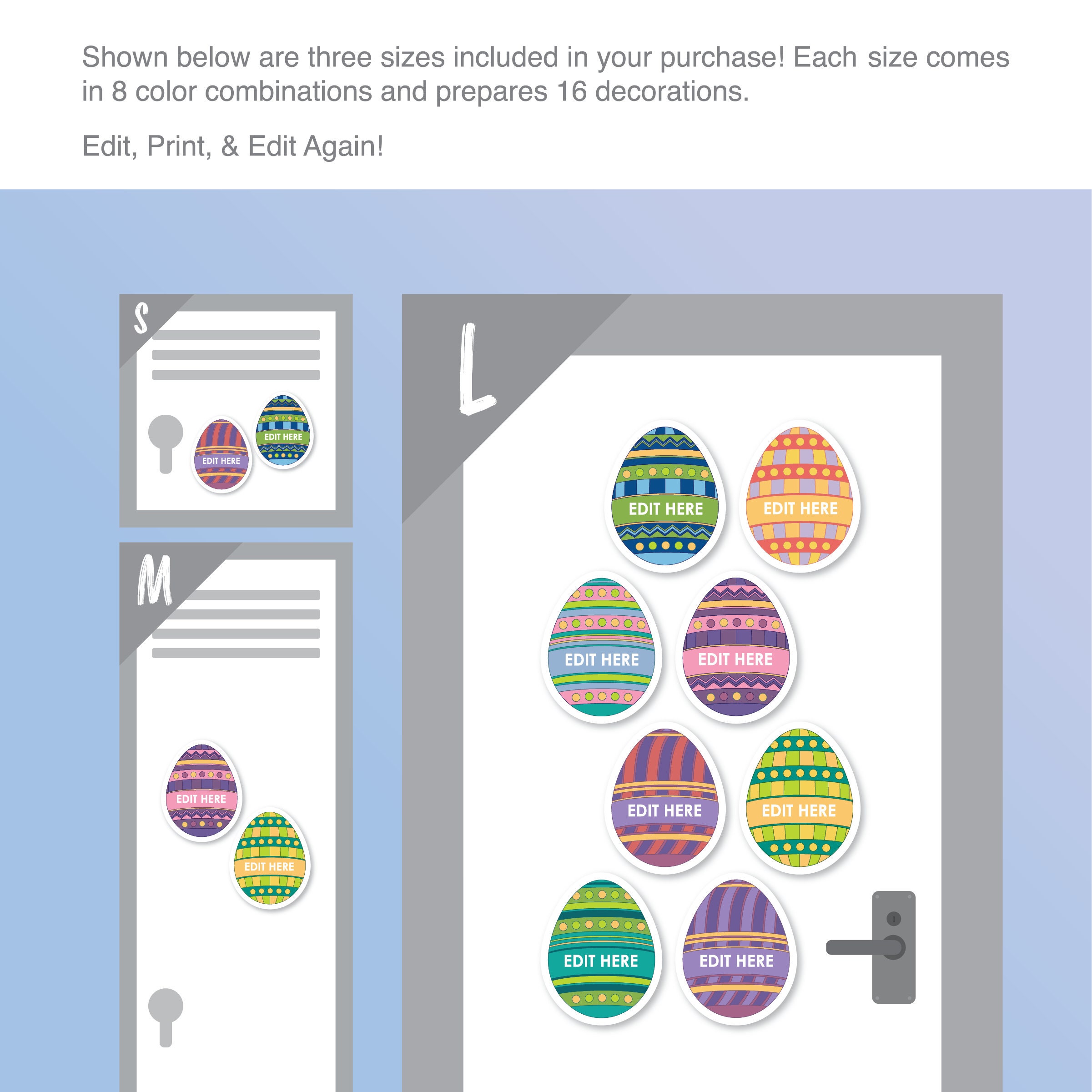 Easter Eggs Door Decoration / Spring / Easter / Egg Hunt / - Etsy