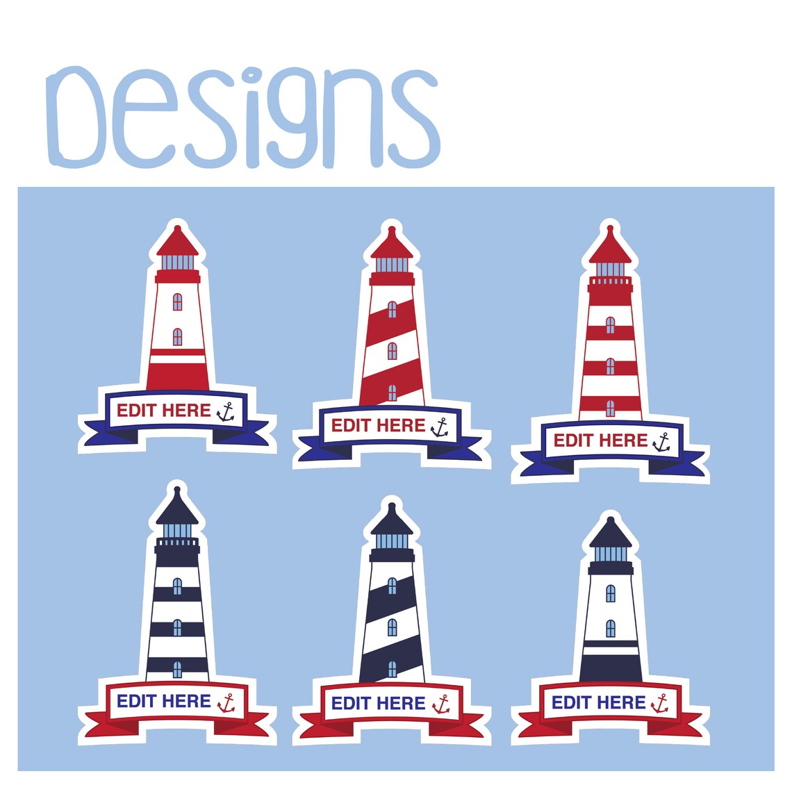 Lighthouses Door Decoration / Printable / Nautical Theme / | Etsy