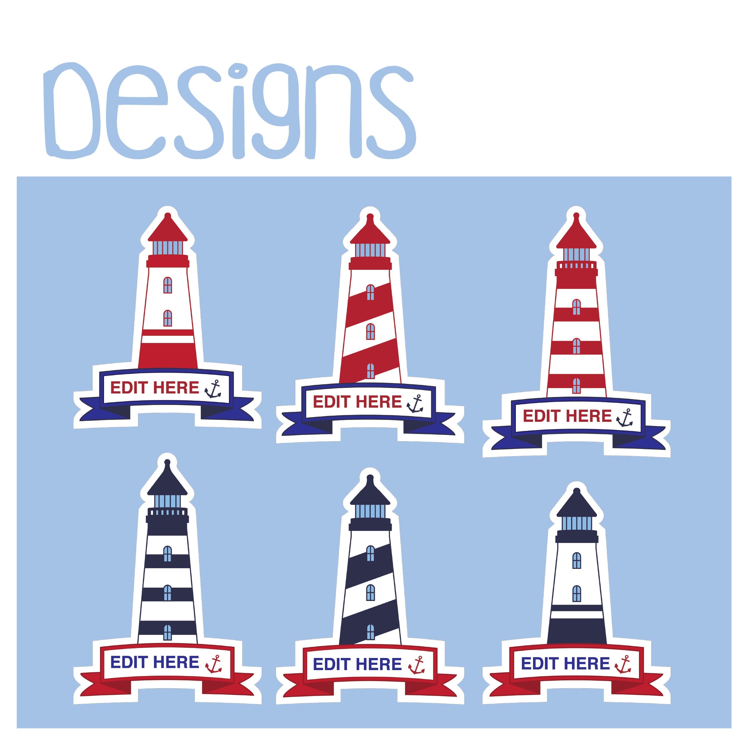 Lighthouses Door Decoration / Printable / Nautical Theme / | Etsy