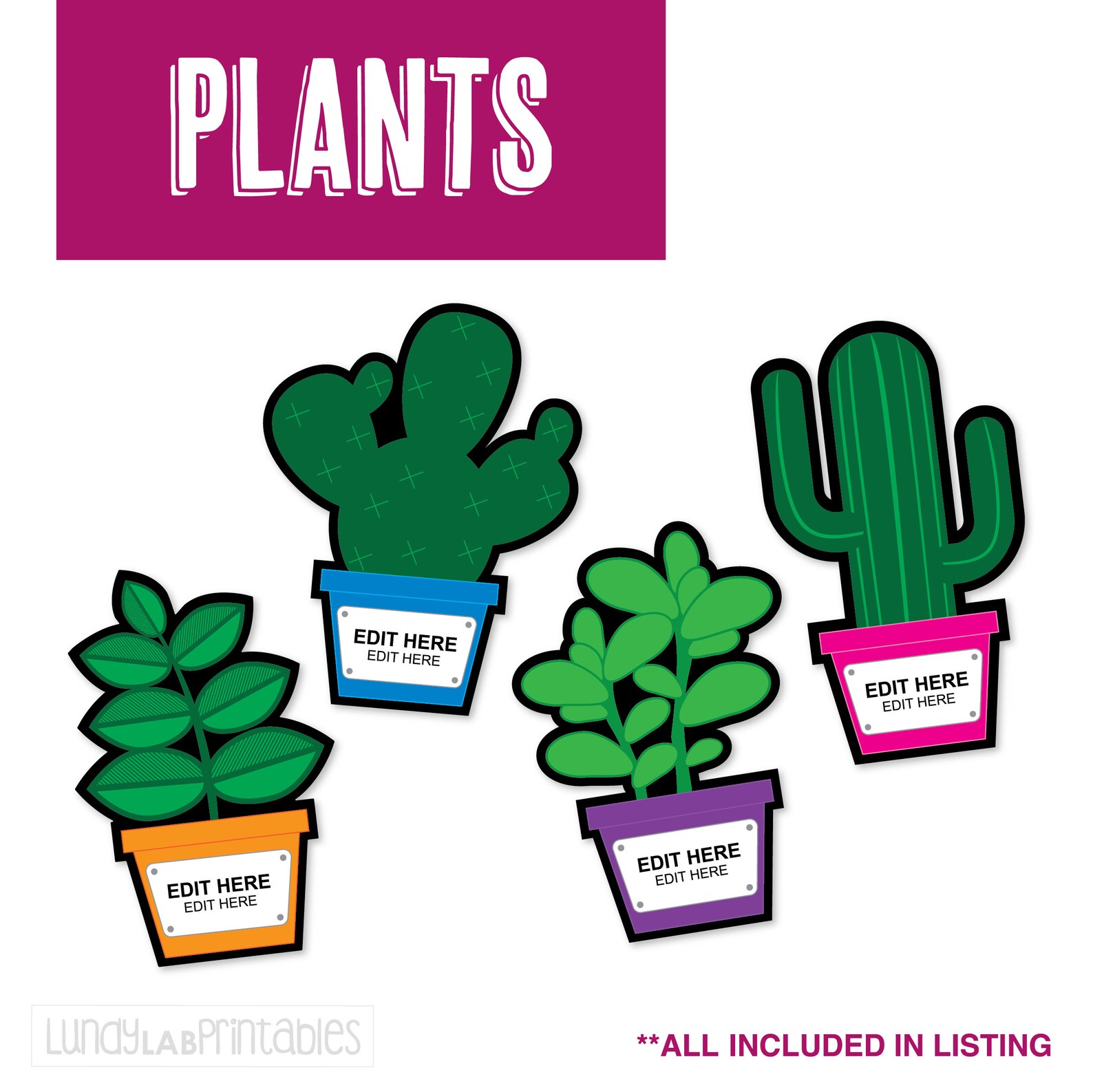 Succulent Door Decoration Printable Door Dec RA Residence - Etsy