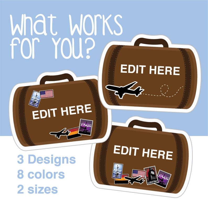 Pack Your Bags Door Dec / Printable / Plane / Suitcase / Travel / Road ...