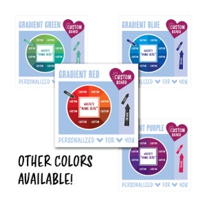 Red Gradient, Find-me Board - Etsy