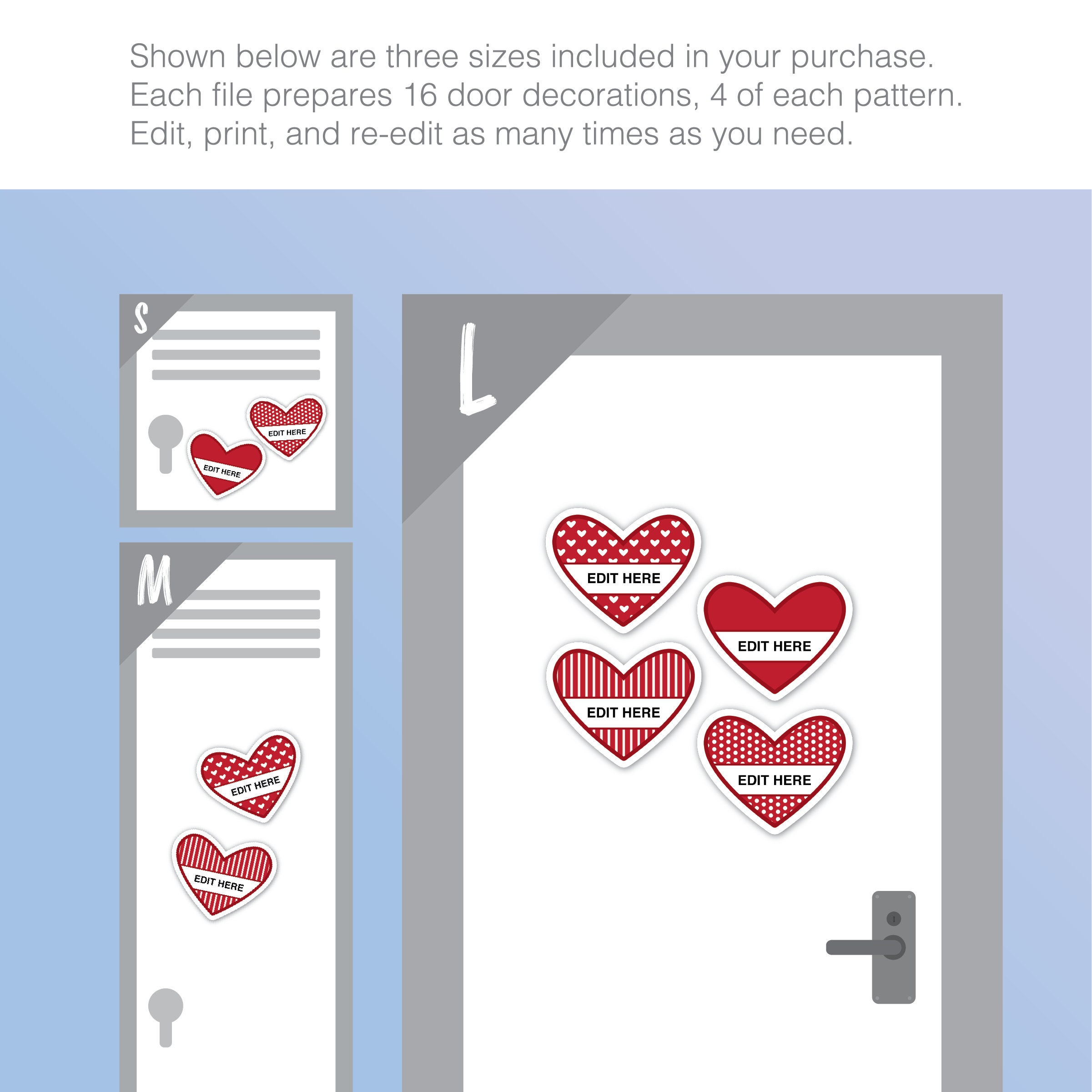 Happy Hearts Door Decoration / Valentine's Day / Love / | Etsy