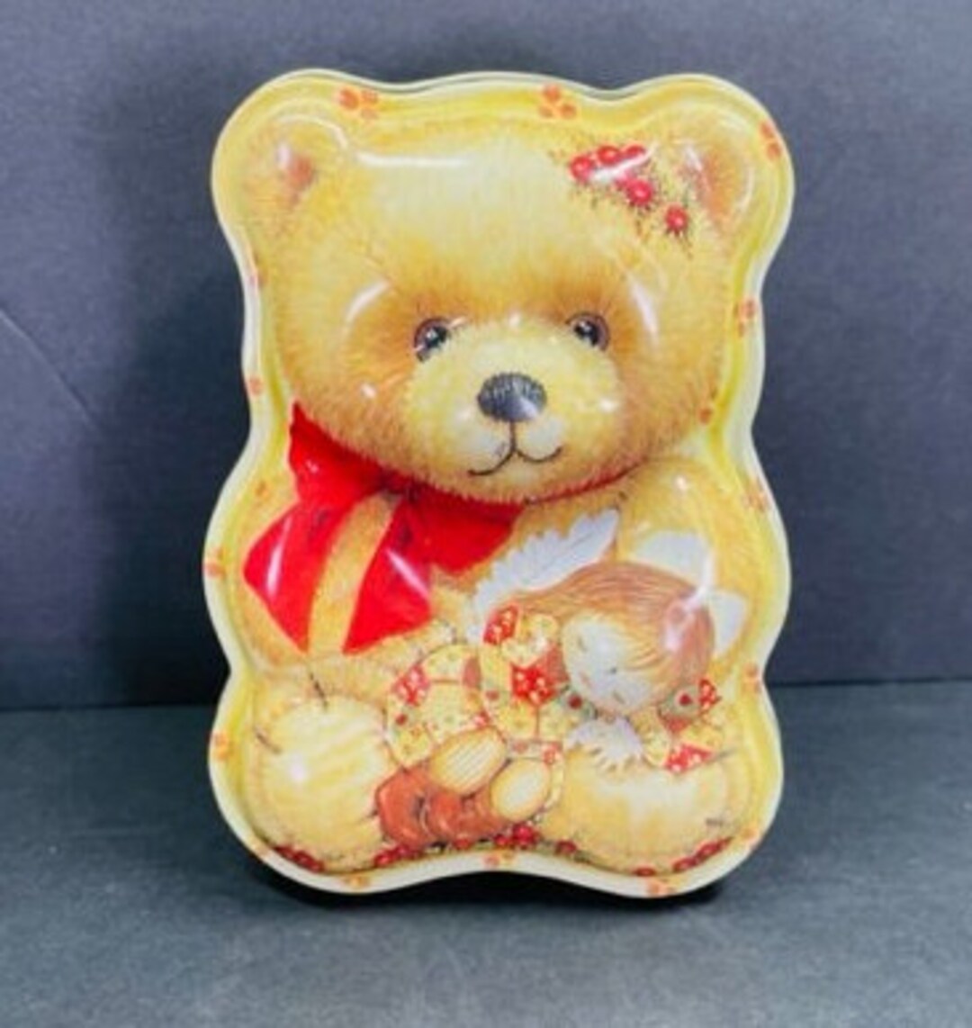 Vintage Christmas Teddy Bear Holding a Little Angel in a Patchwork ...