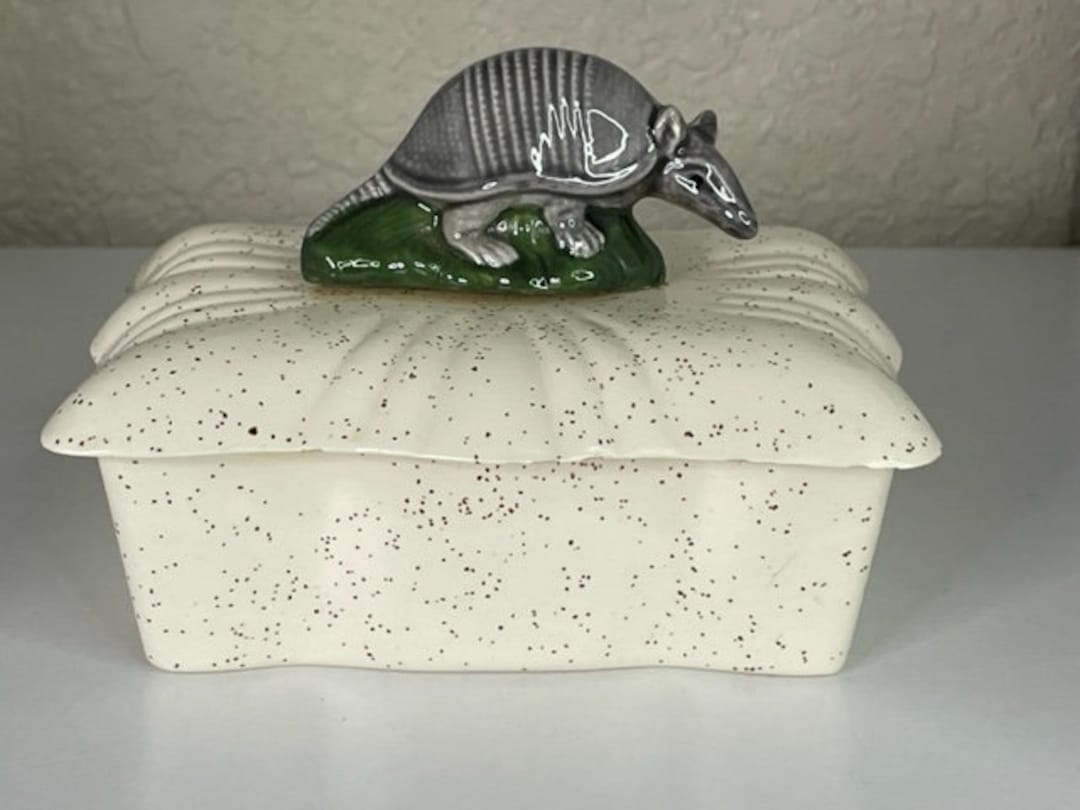 Armadillo Ceramic Decorative Lidded Large Trinket Box - Etsy