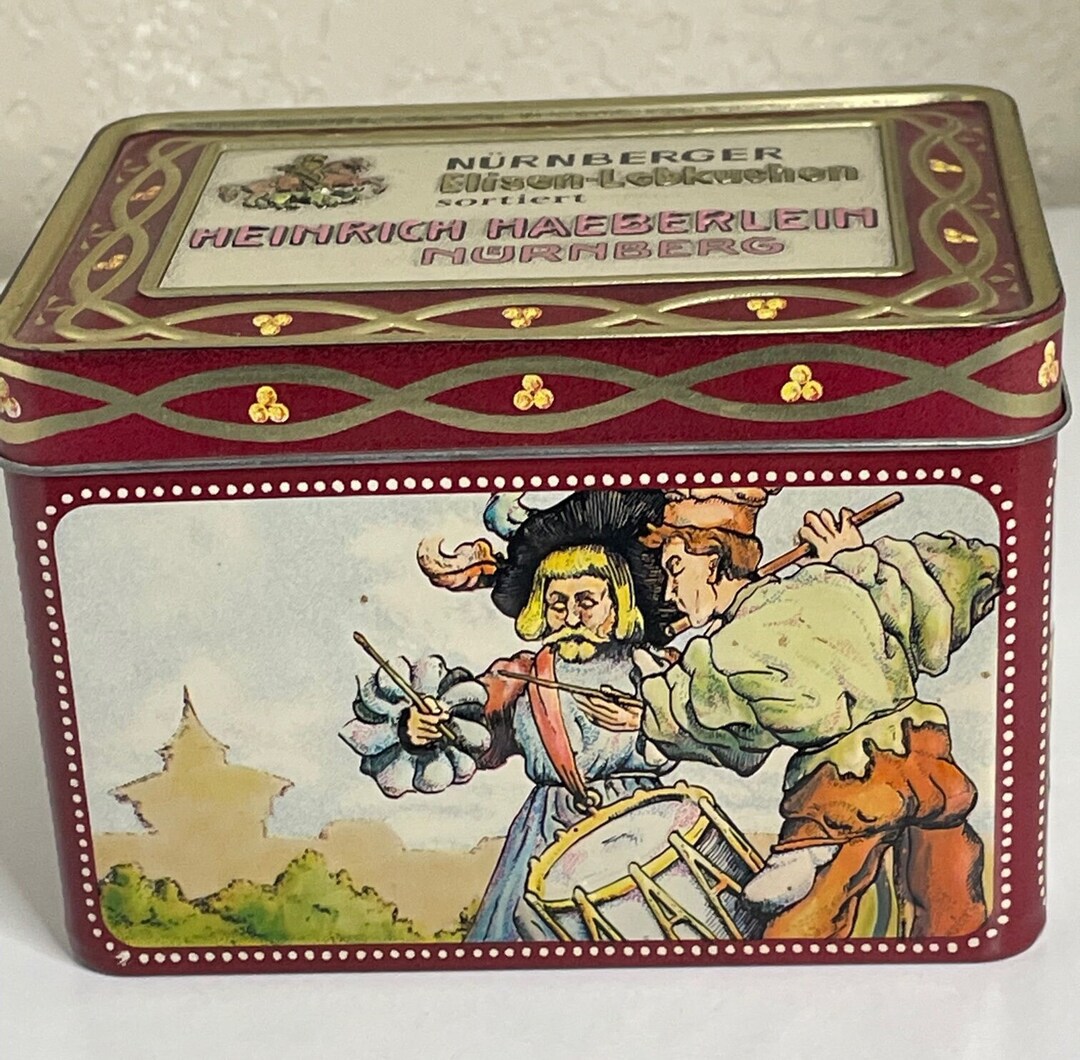 Vintage German Tin With Hinged Lid Cookie Tin Nürnberger - Etsy