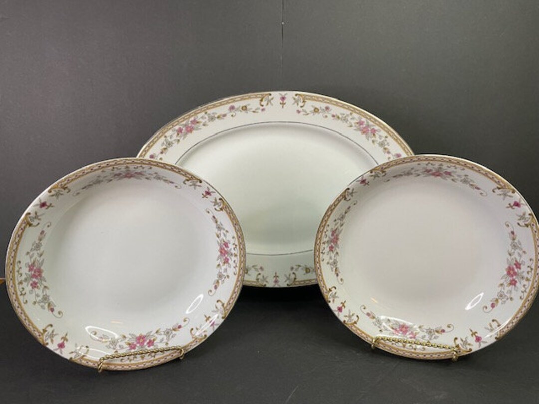 Vintage Favolina-karolina Serving Plater and 2 Bowls, Winthrope Pattern ...