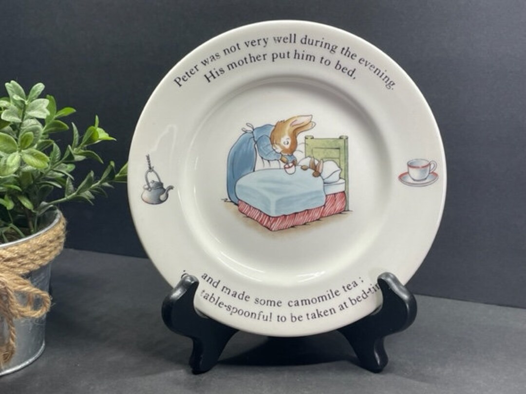 Vintage Wedgwood Peter Rabbit Plate Beatrix Potter Camomile Tea ...