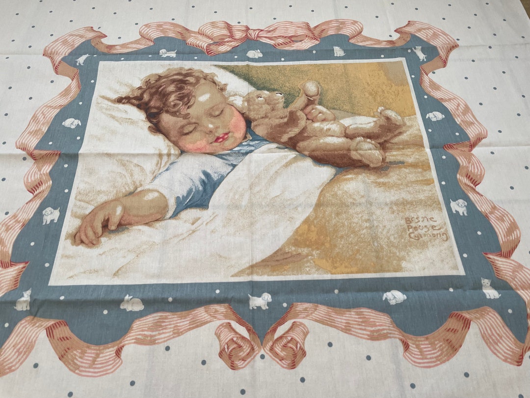 Baby Fabric Panel, Very Sweet Sleeping Baby Fabric Panel - Etsy