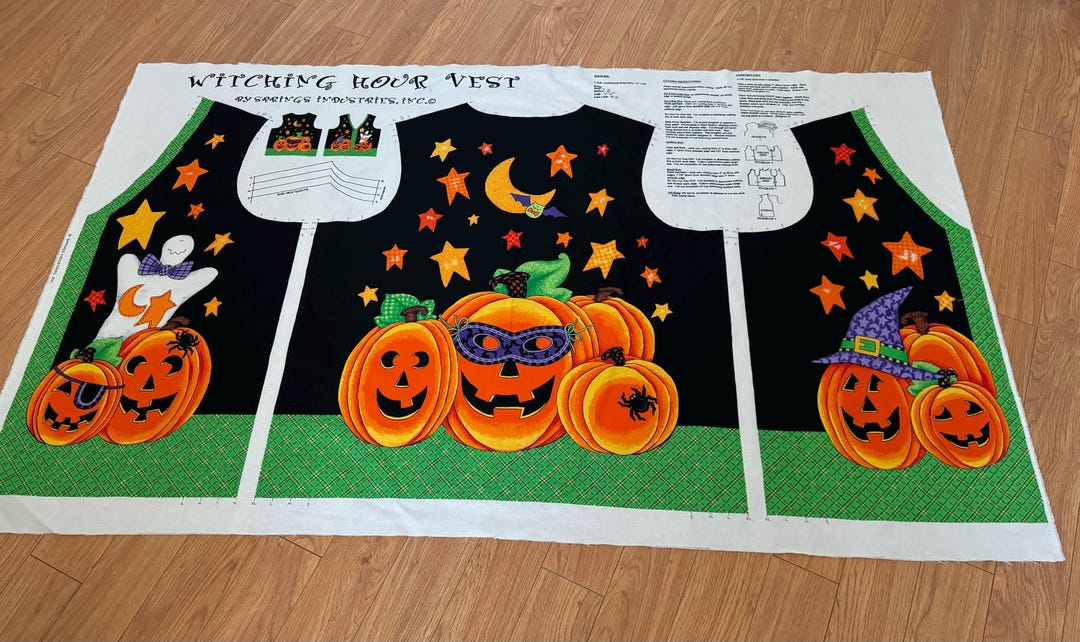 Witching Hour Vest Fabric Panel Springs Industries, Inc. - Etsy