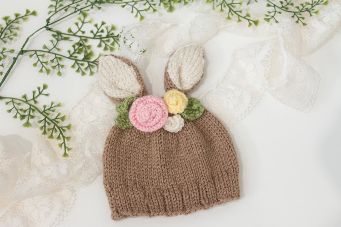 Knitted Bunny Hat PATTERN - Etsy