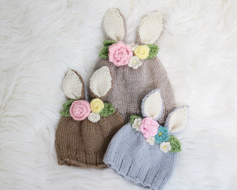 Knitted Bunny Hat PATTERN - Etsy
