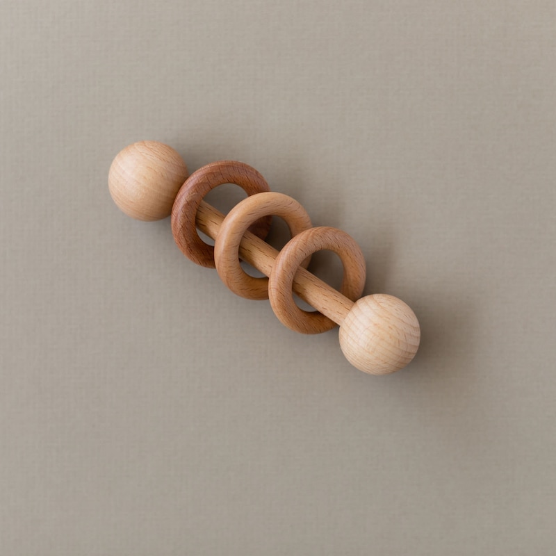 Wooden Rattle - Etsy