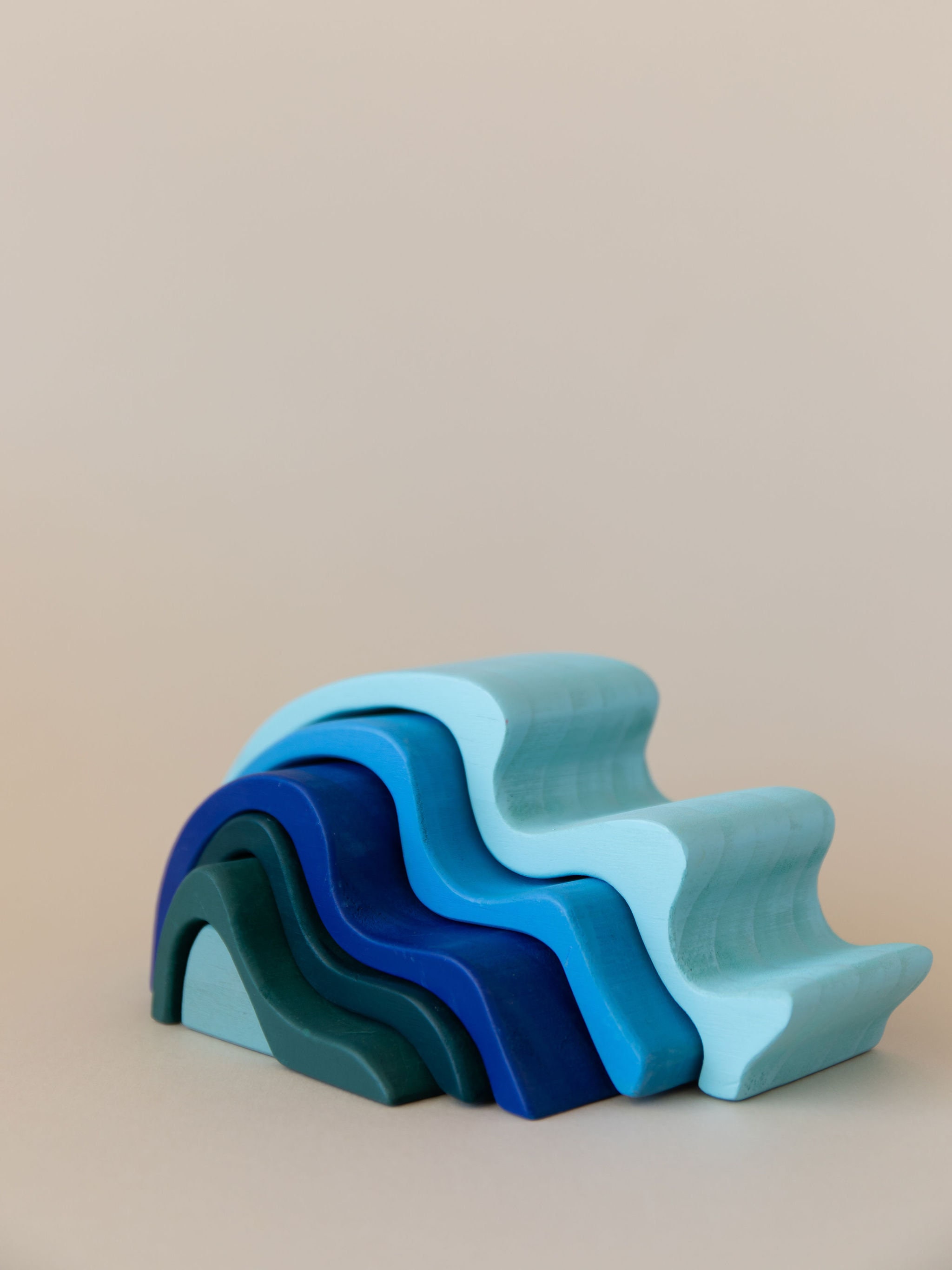 Wooden Wave Stacking Toy Wave Shaped Stacking Toy | Etsy