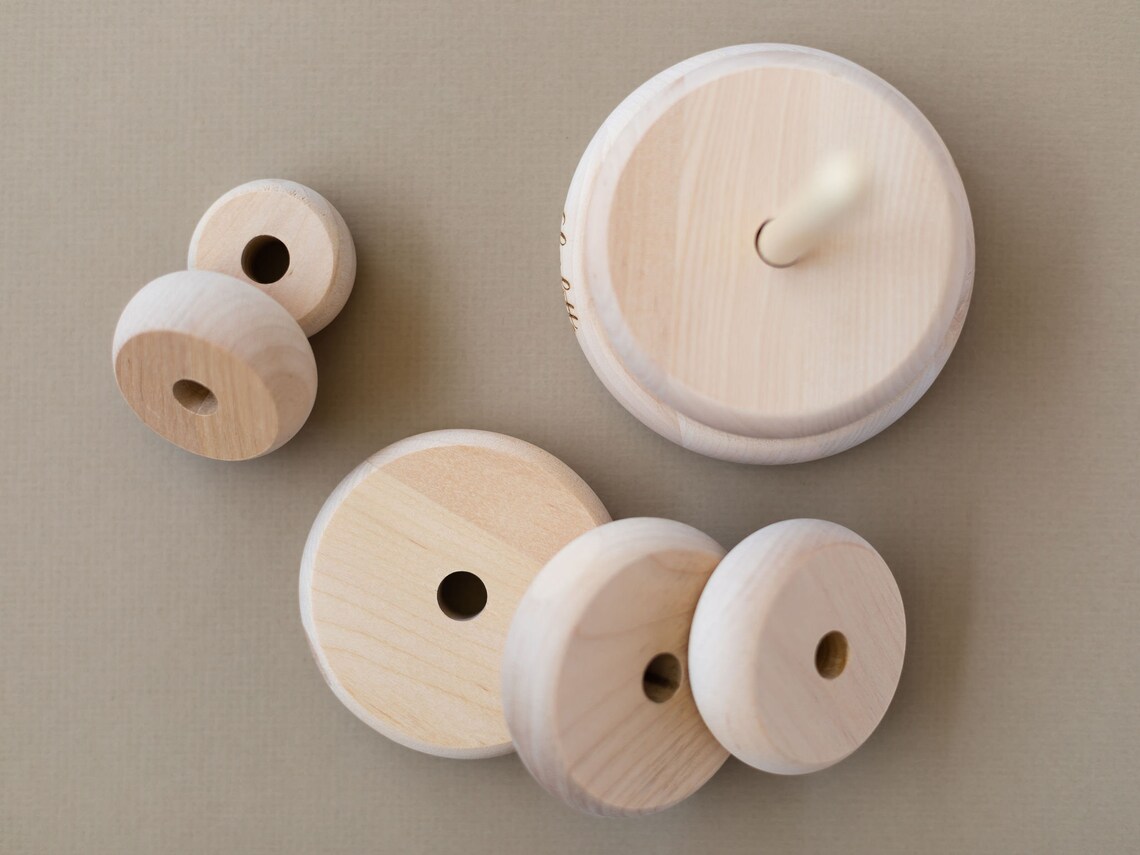 Wooden Pyramid Stacking Toy Pyramid Stacker Balancing | Etsy