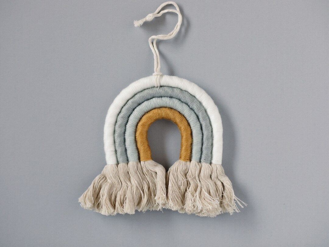 Macrame Rainbow Wall Hanging • Nursery Decor • Baby Room Decor ...