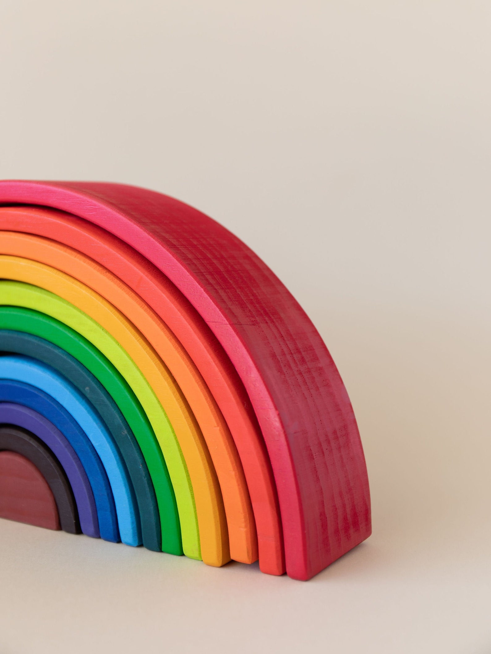 Wooden Rainbow Stacking Toy Rainbow Shaped Stacking Toy - Etsy