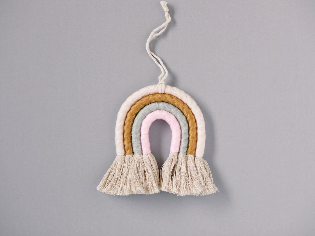 Macrame Rainbow Wall Hanging • Nursery Decor • Baby Room Decor ...