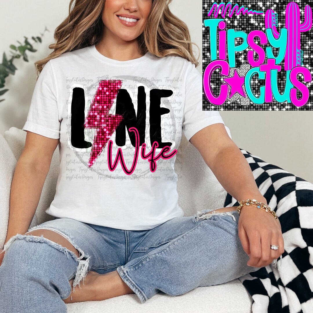 Line Wife | Glitter | Sparkle | PNG - Etsy