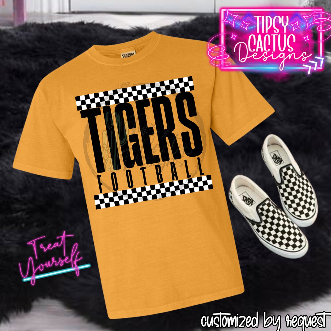 Tigers Football | Checkered | PNG - Etsy