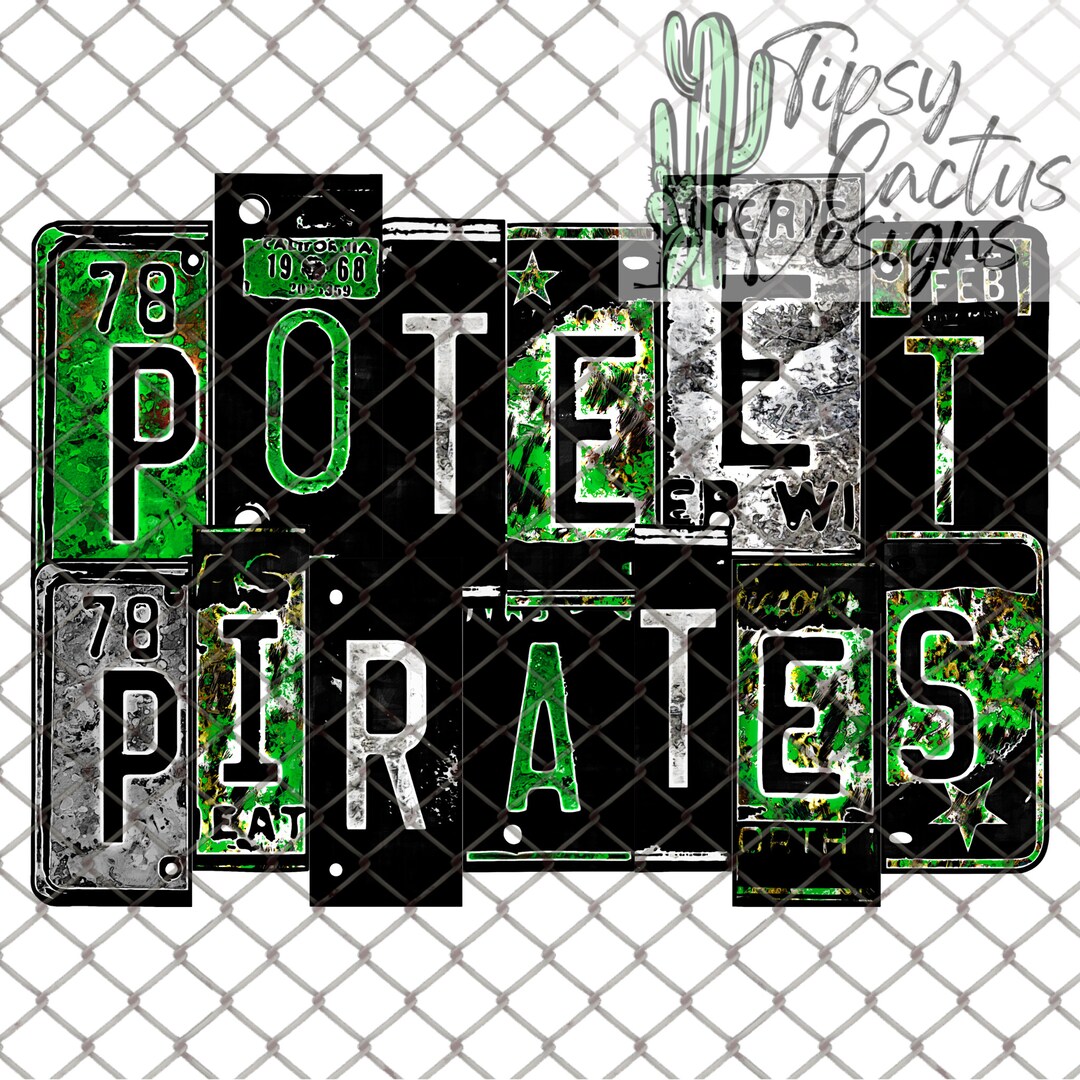 Poteet Pirates Licensplate PNG - Etsy