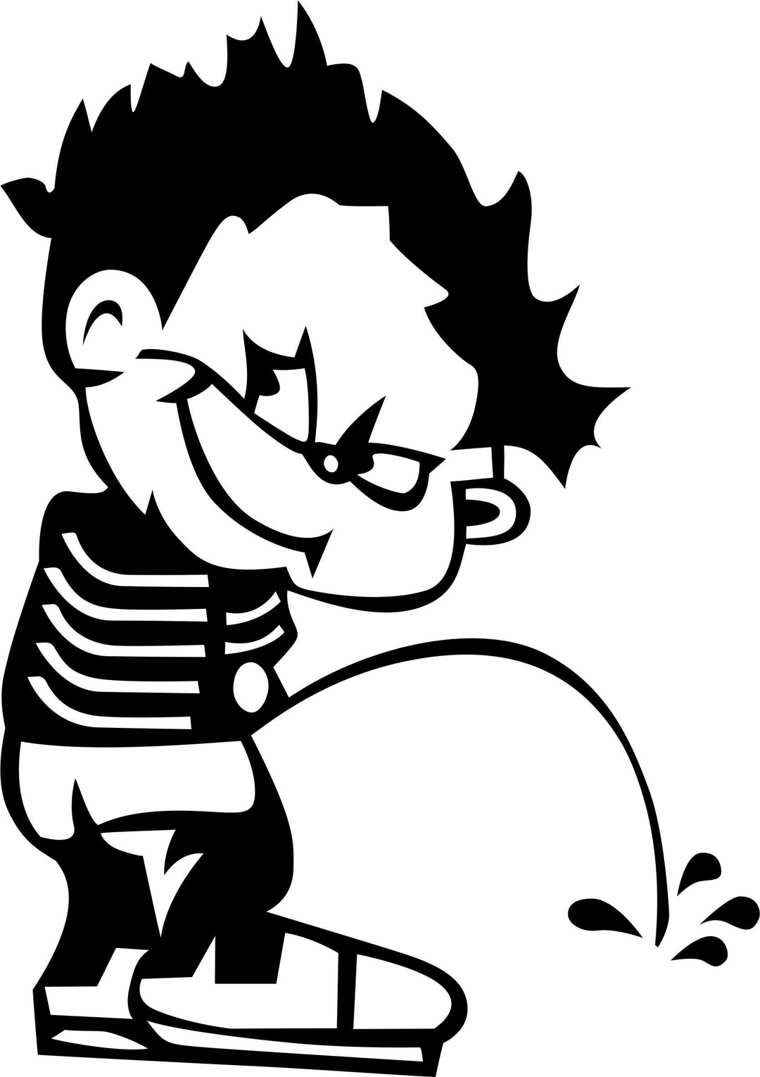 Bad Boy Peeing Decal, Funny Car Stickers - Etsy