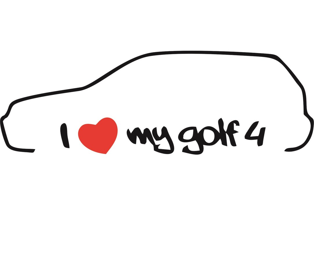 Sticker Decal I Love My Golf 4, for Car Window - Etsy
