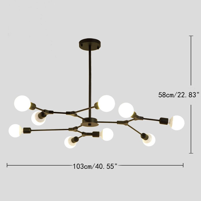 Sputnik Chandelier 12 Lights Modern Ceiling Light for - Etsy