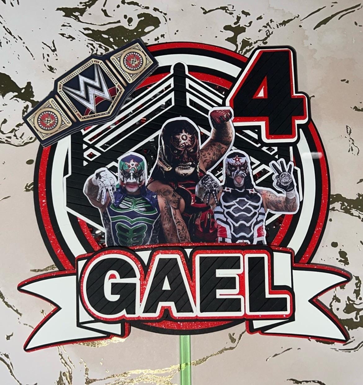 Wrestling Cake Topper - Etsy