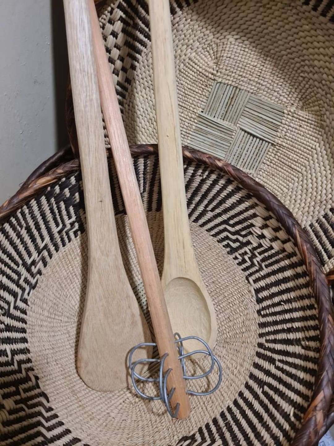 Traditional African Wooden Cooking Utensils Mugoti Musika - Etsy