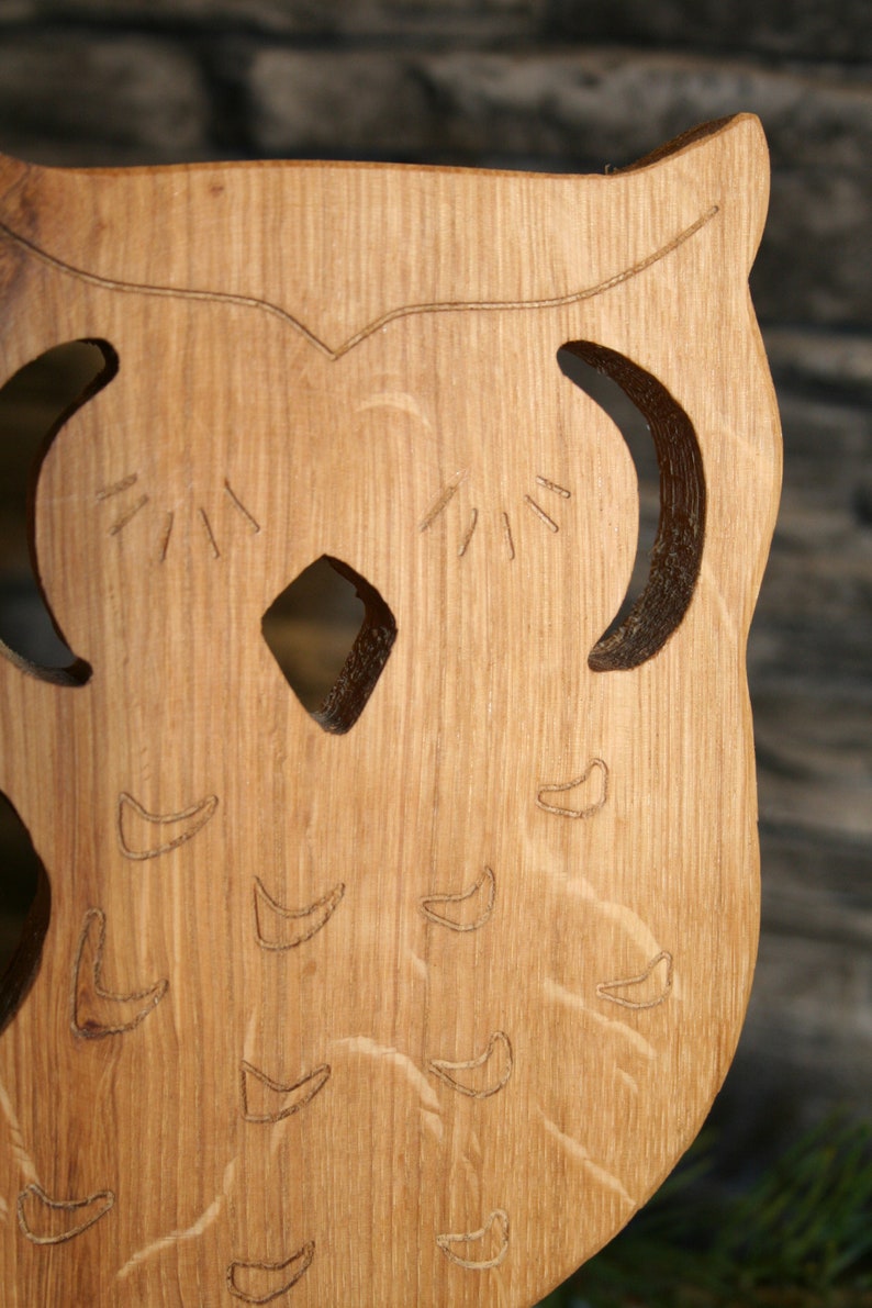Eule aus Eichenholz Eule Herbstdeko Herbst Eiche Holzdeko - Etsy.de