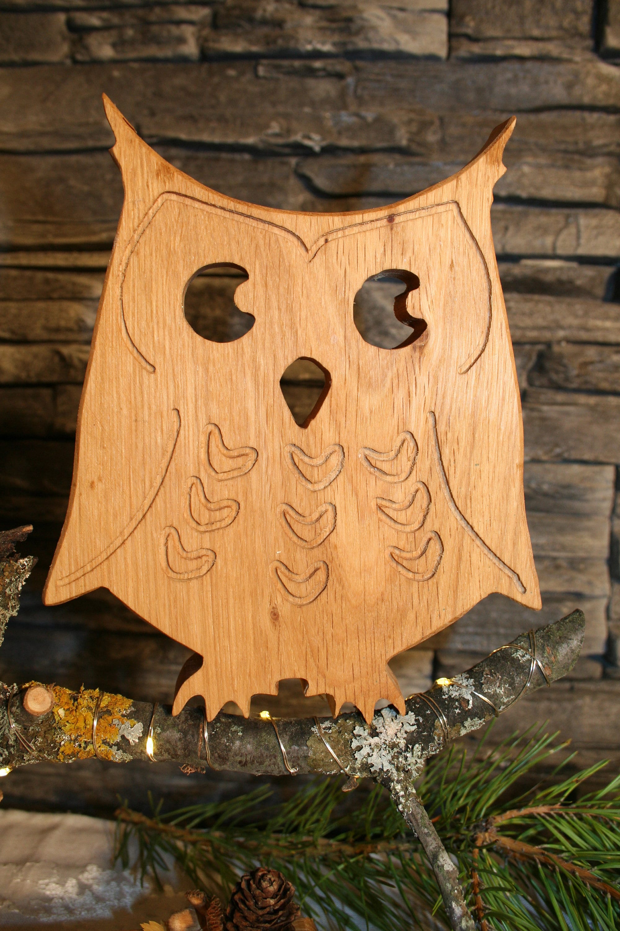 Eule aus Eichenholz Eule Herbstdeko Herbst Eiche Holzdeko | Etsy