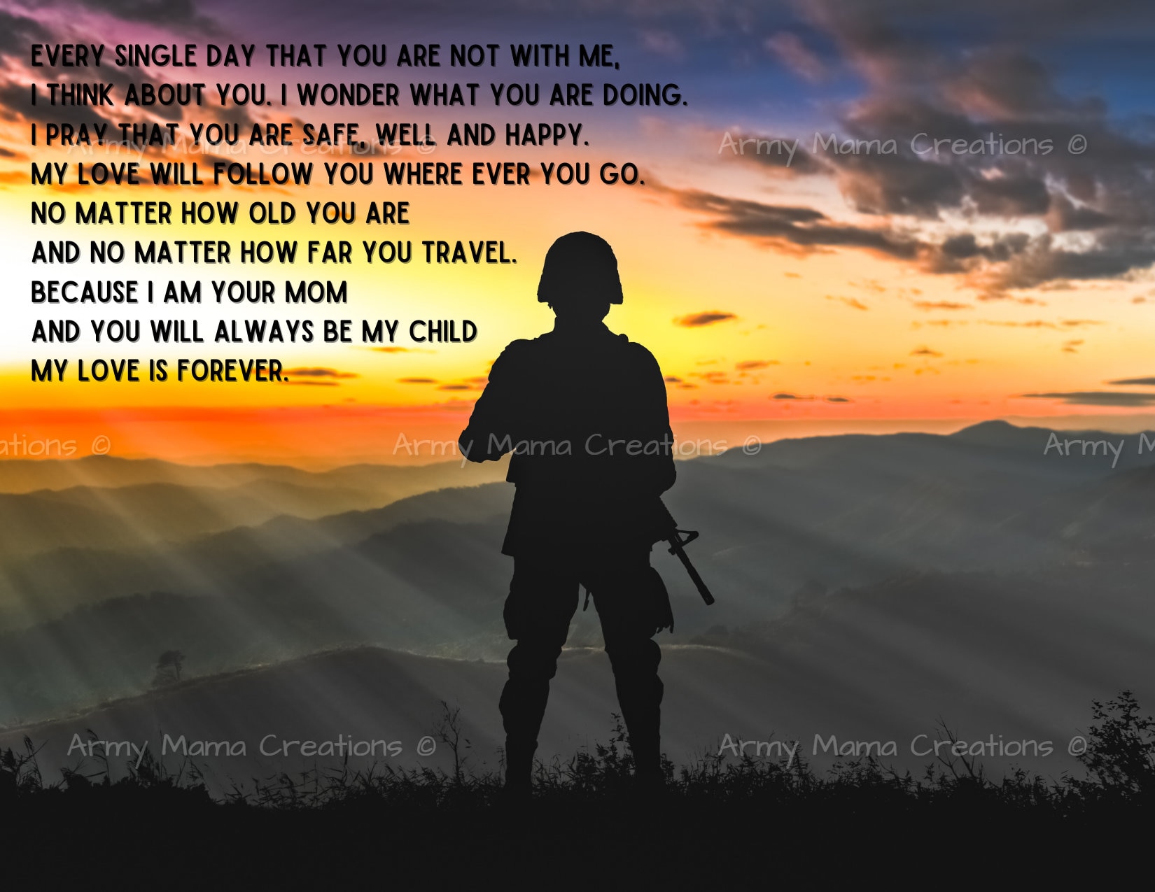 Military Army Motivational Card Perfect for Basic Training - Etsy