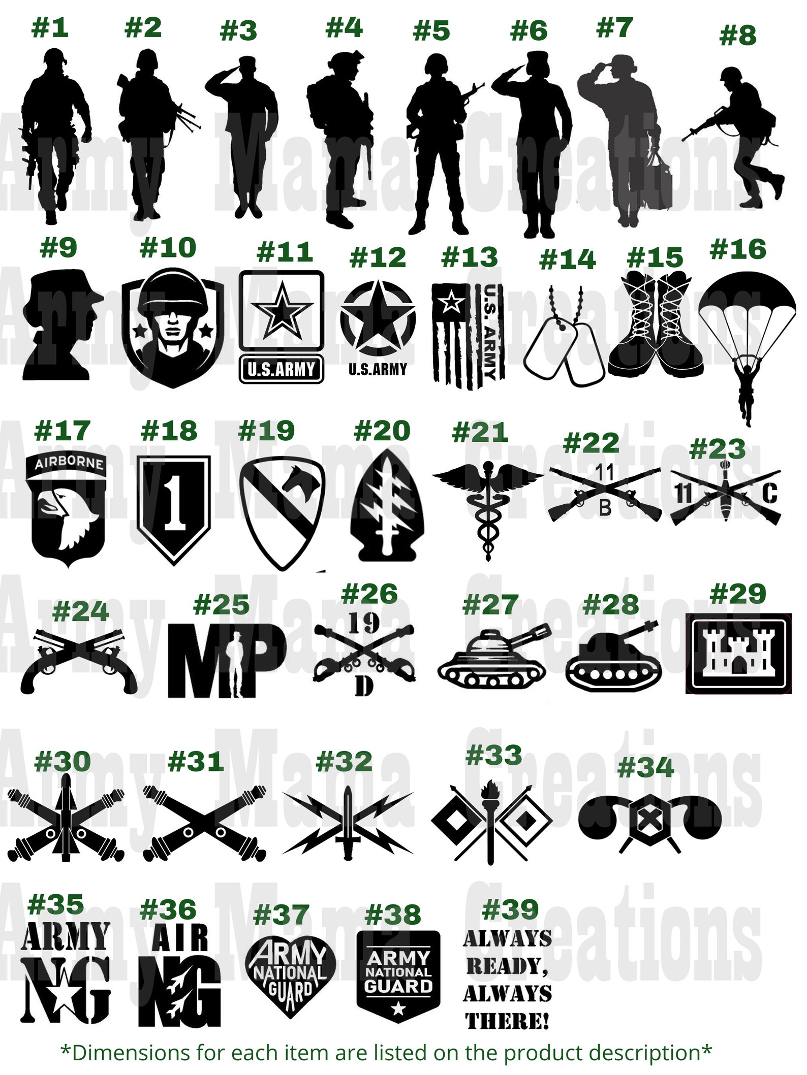 Army Forge Lantern Vinyl Decals Stickers Choose Anywhere From - Etsy