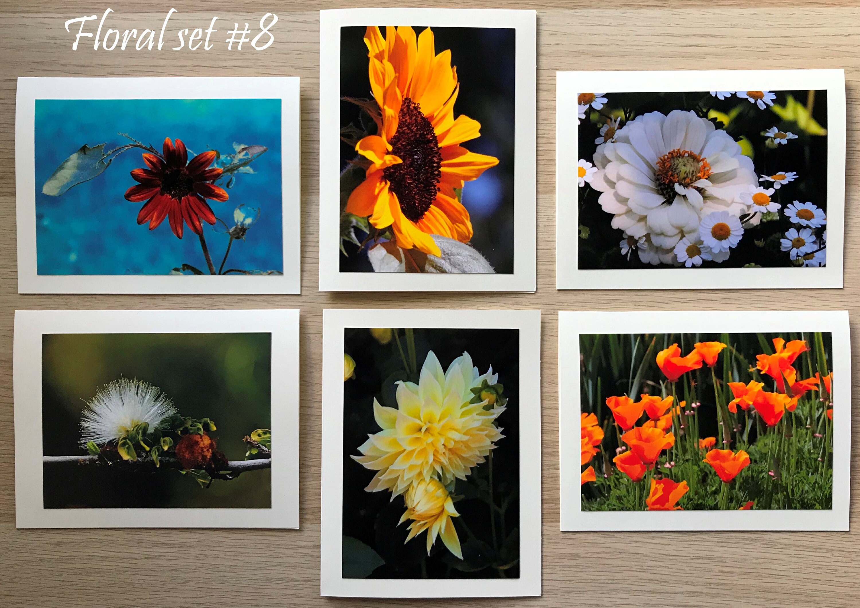 Floral Note Cards Set 08 - Etsy