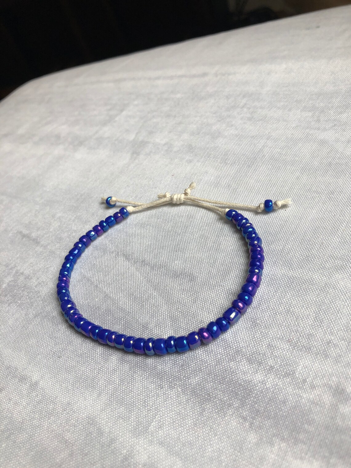 Adjustable Beaded Cord Bracelet / Handmade Beaded Cord - Etsy