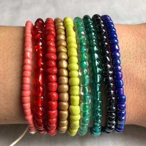 Adjustable Beaded Cord Bracelet / Handmade Beaded Cord Bracelet / Boho ...