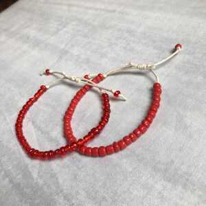 Adjustable Beaded Cord Bracelet / Handmade Beaded Cord Bracelet / Boho ...