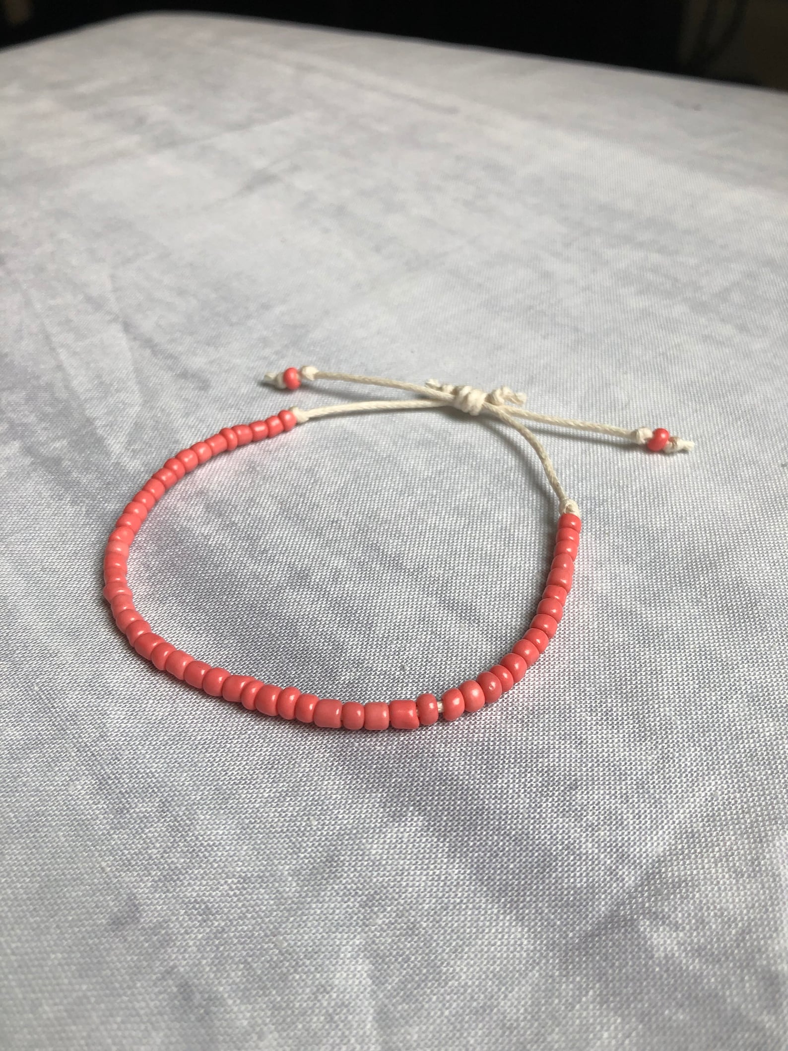 Adjustable Beaded Cord Bracelet / Handmade Beaded Cord - Etsy