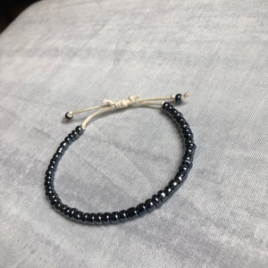 Adjustable Beaded Cord Bracelet / Handmade Beaded Cord Bracelet / Boho ...