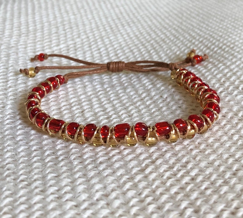 Customized Adjustable Beaded Bracelets / Custom School Color Bracelets ...
