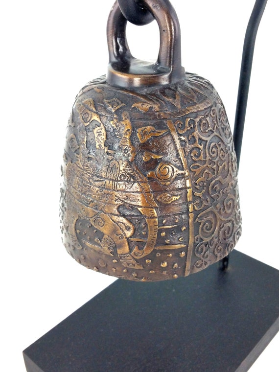 Bronze Engraved Bell on Stand - Etsy