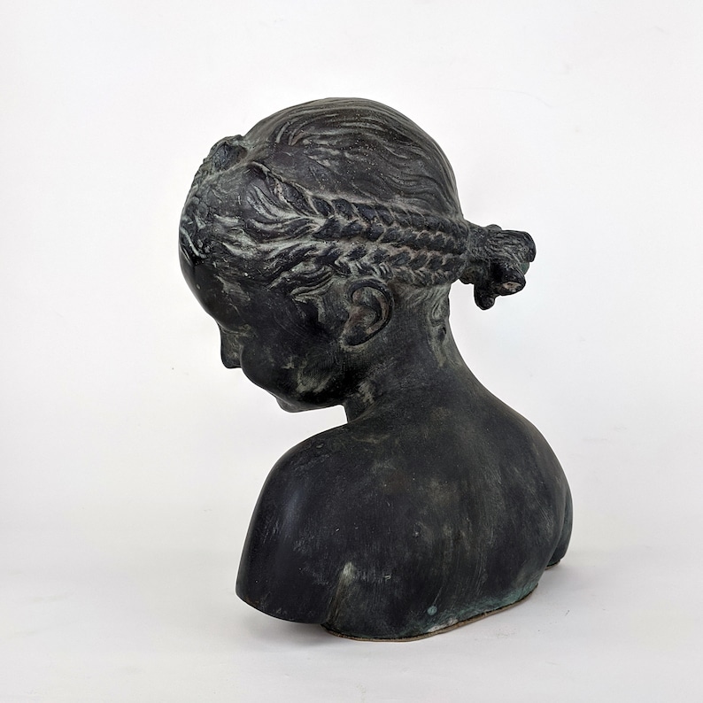 Bronze Bust of a Girl - Etsy