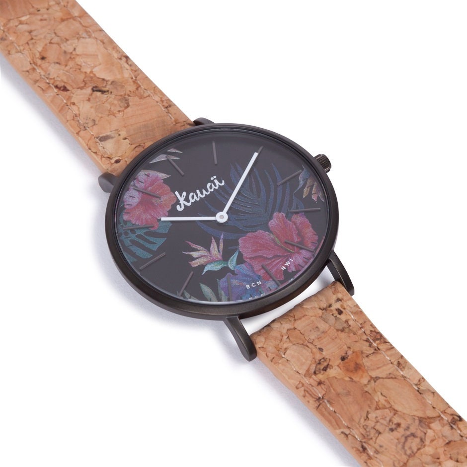 Hawaiian Tropical Flower Watch | Ladies Watch | Dial With Floral Print ...