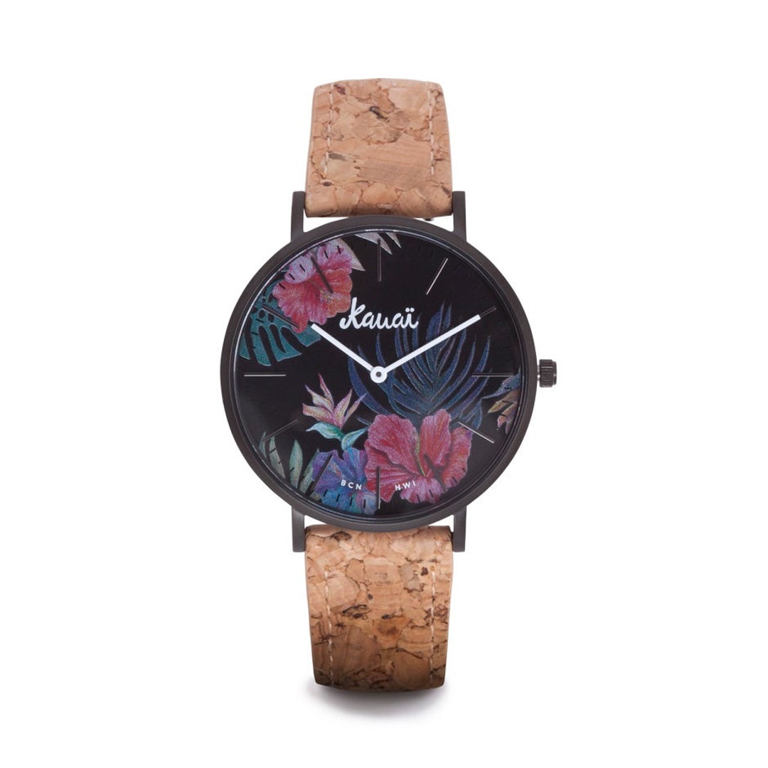 Hawaiian Tropical Flower Watch | Ladies Watch | Dial With Floral Print ...