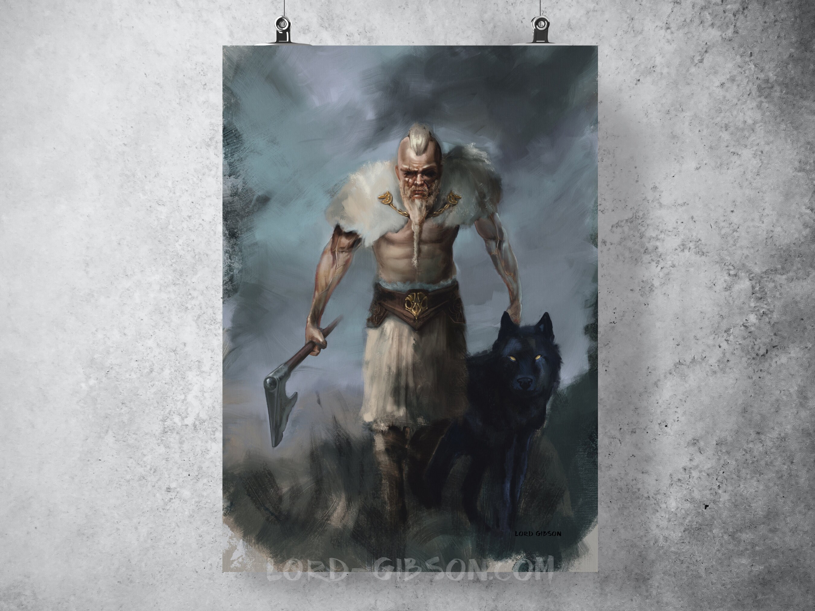 Wall Art Print Viking Warrior Viking Poster Gothic Art Poster Norse ...