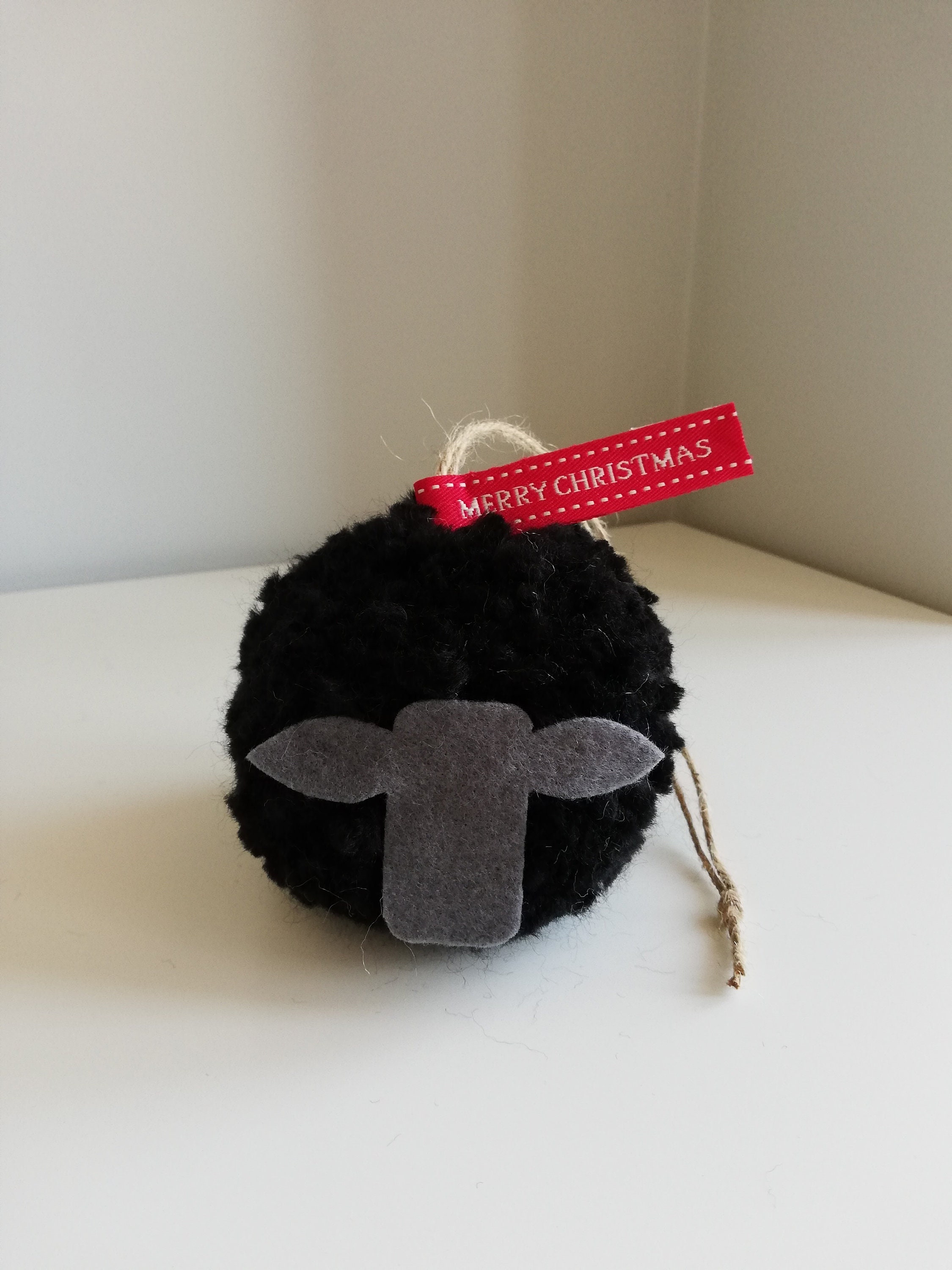 Christmas Decoration Chunky Sheep Pom Pom Tree - Etsy UK