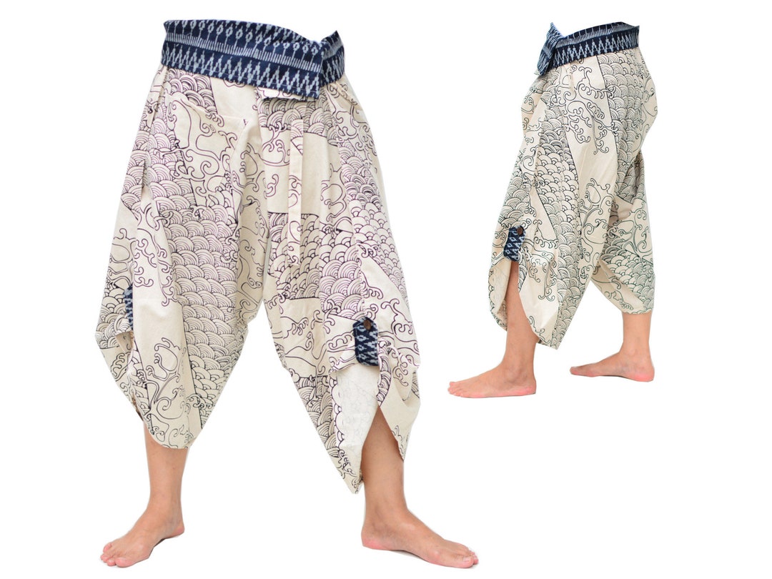 Samurai Pants Yoga Pants for Men & Women Ninja Pants Boho Hippie Pants ...