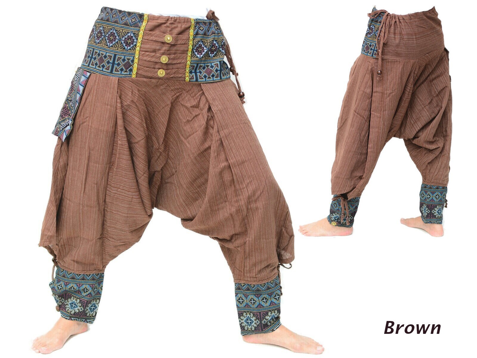 Samurai Pants Men Women Ninja Harem Pants Boho Hippie Pants | Etsy Canada