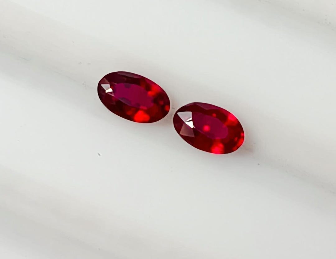 Buy Natural Mozambique Red Ruby Oval Pair Online in India - Etsy